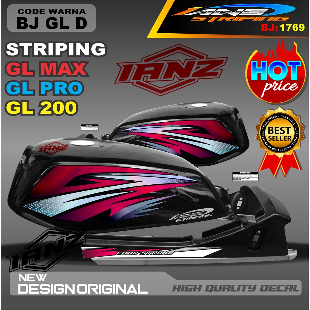 Jual STIKER MOTOR GL HOLOGRAM TERMURAH / STIKER GL MAX VARIASI HOLOGRAM ...