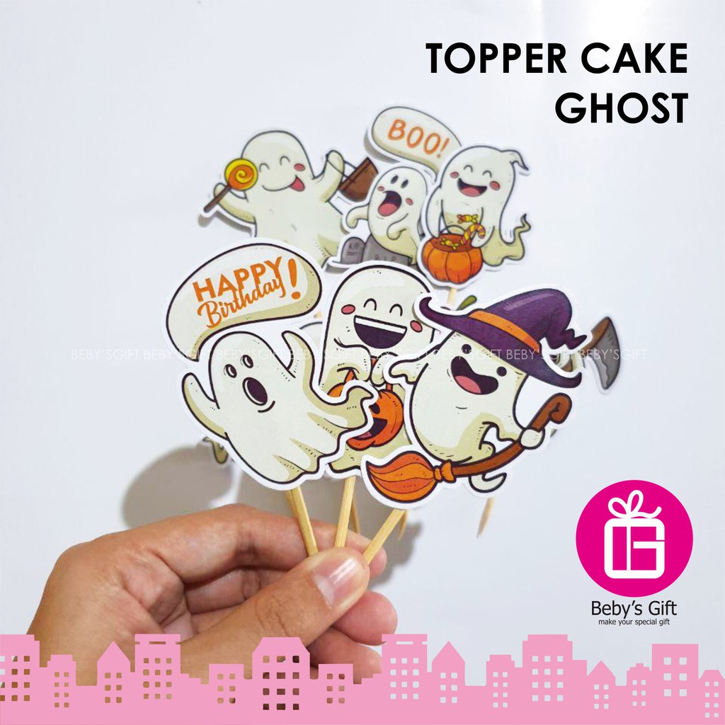 Jual Beby's Gift Topper Cake Karakter Ghost Hantu Halloween | Shopee ...