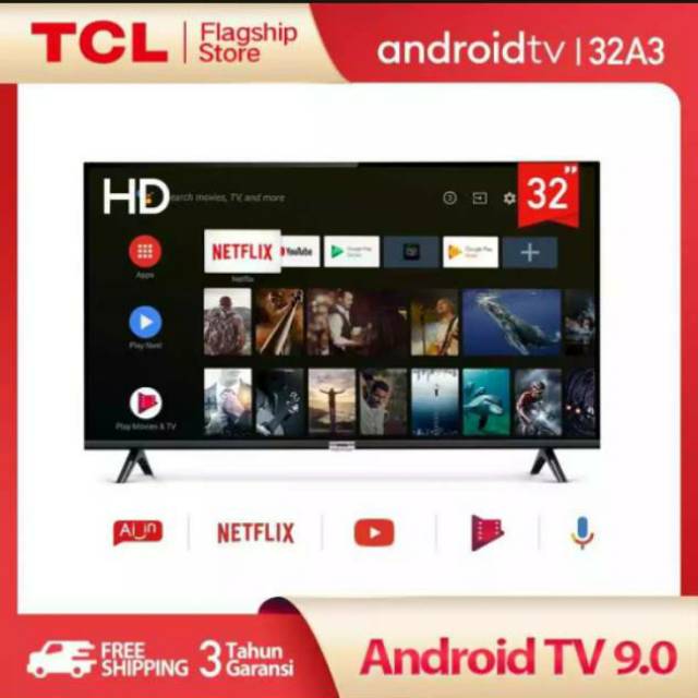 Jual TCL 32 inch Smart ANDROID Tv 32A7 32A5 HD Google certified with AI ...