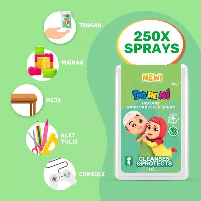 Jual Doremi Nussa Instant Hand Sanitizer Spray 18 ml | Shopee Indonesia