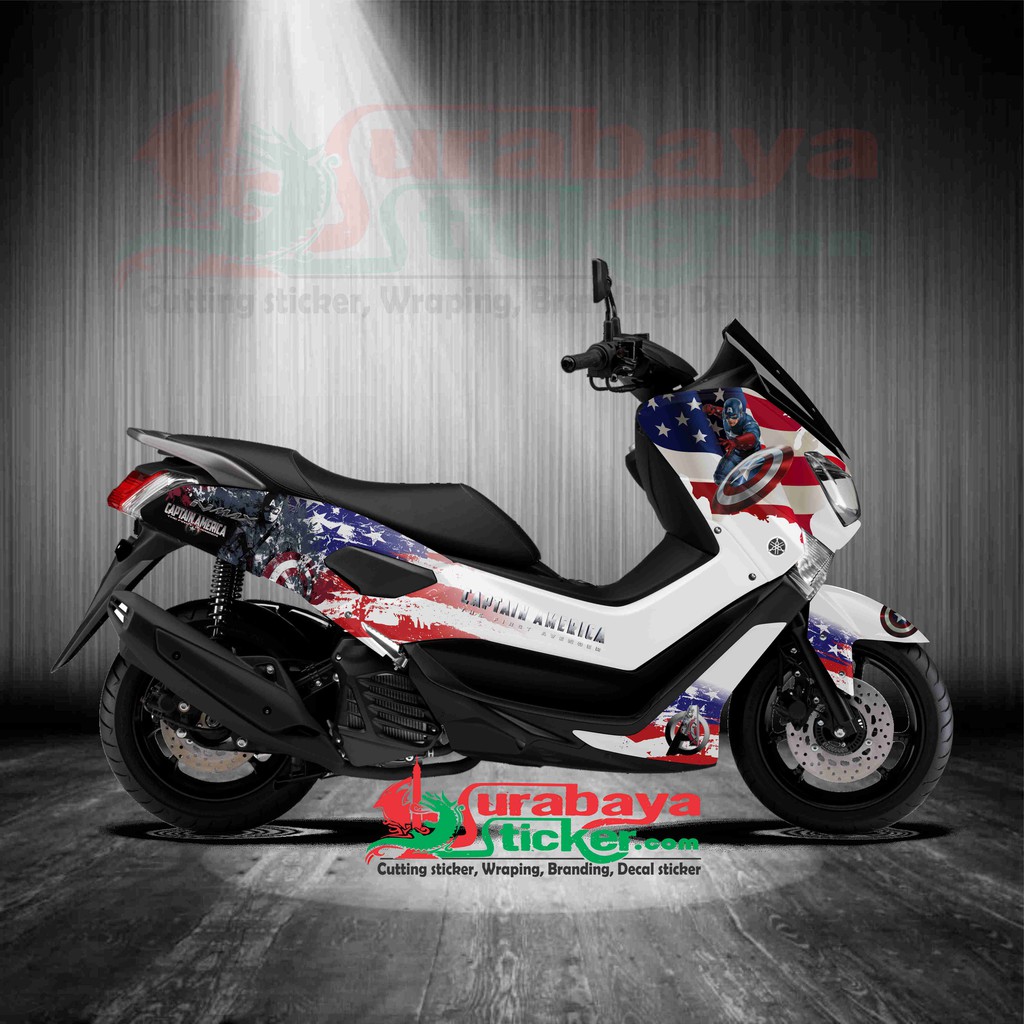 Jual DEcal Nmax Old Captain Amerika | Shopee Indonesia