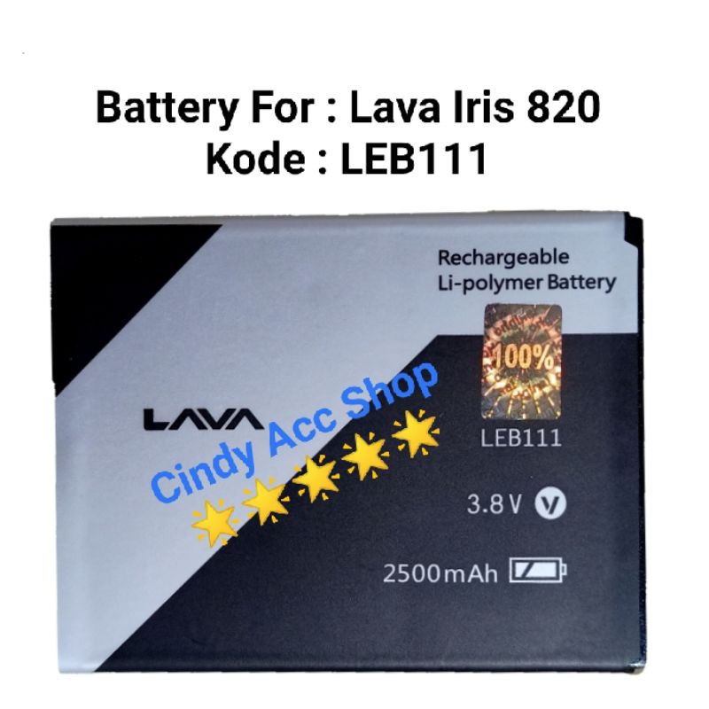 Jual Baterai Batre Lava Iris 820 / iris 80 / iris 60 / iris 60c / iris 65 / LEB111 Original ...