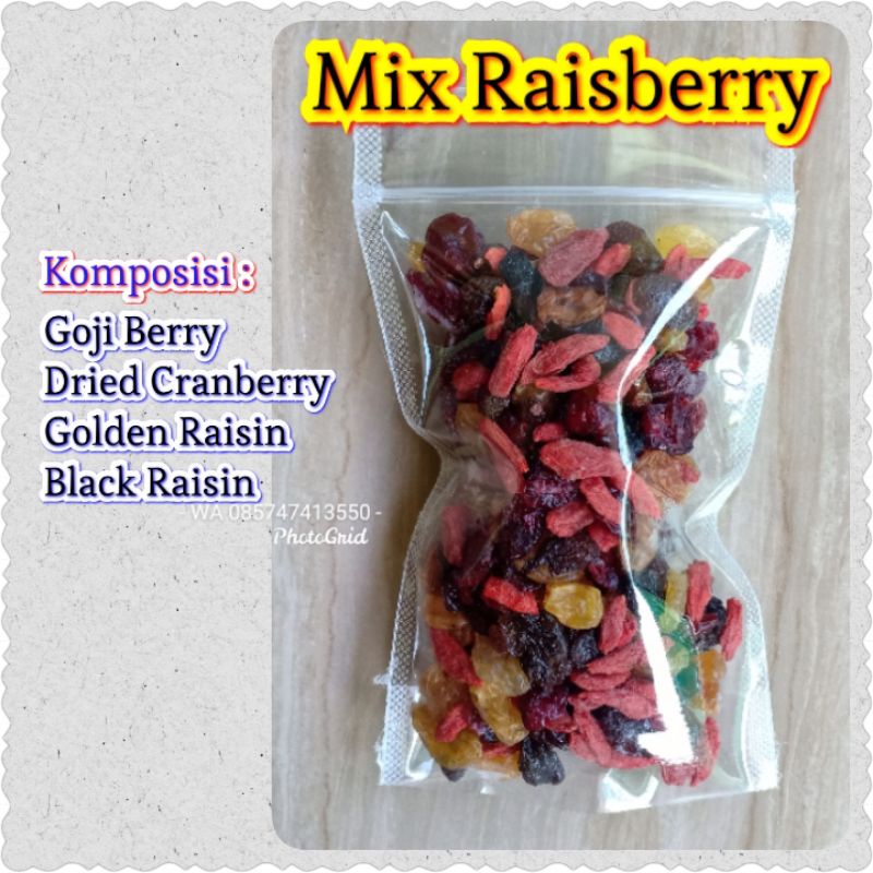Jual 250gr Cemilan Sehat Mix Buah kering Mix Raisberry | Raisin dried ...