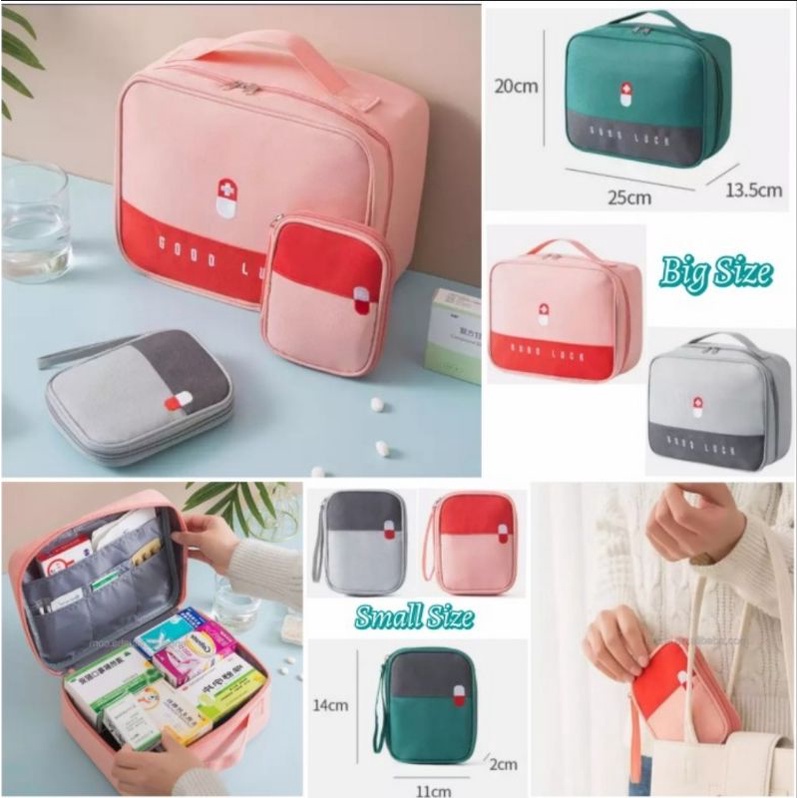 Jual Premium Korean Travel Medical Pouch / Tas Obat / Dompet Kotak Obat Korea/ Travel Pouch ...