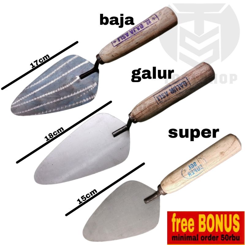 Jual Sendok Semen Galur Baja Super Cetok Tukang Sendok Bangunan Sekop ...