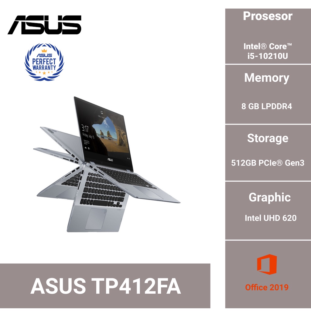 Jual ASUS VivoBook Flip TP412FA i5-10210U 8GB 512GB 14" FHD W10 TOUCH ...