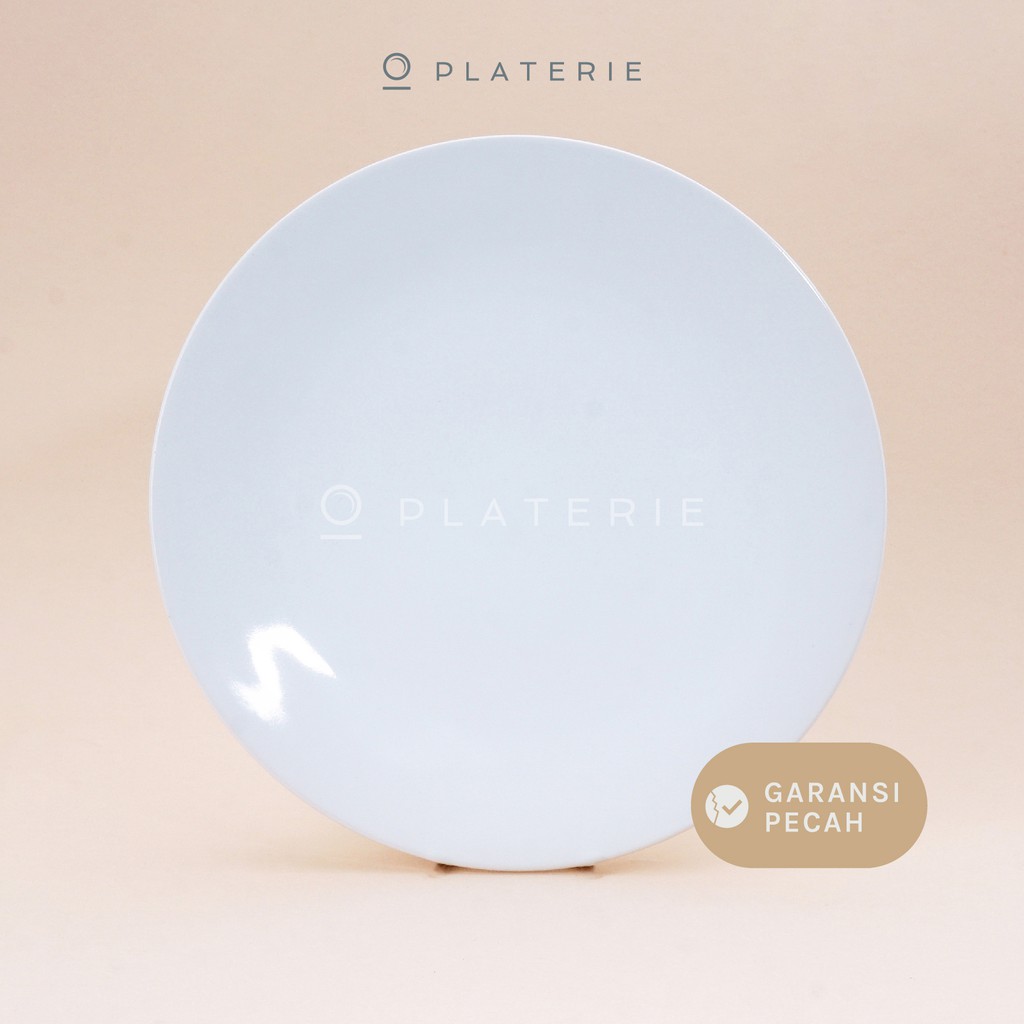 Jual PLATERIE Piring Keramik Dinner Plate 10.5 Inch Ms White Gloss ...