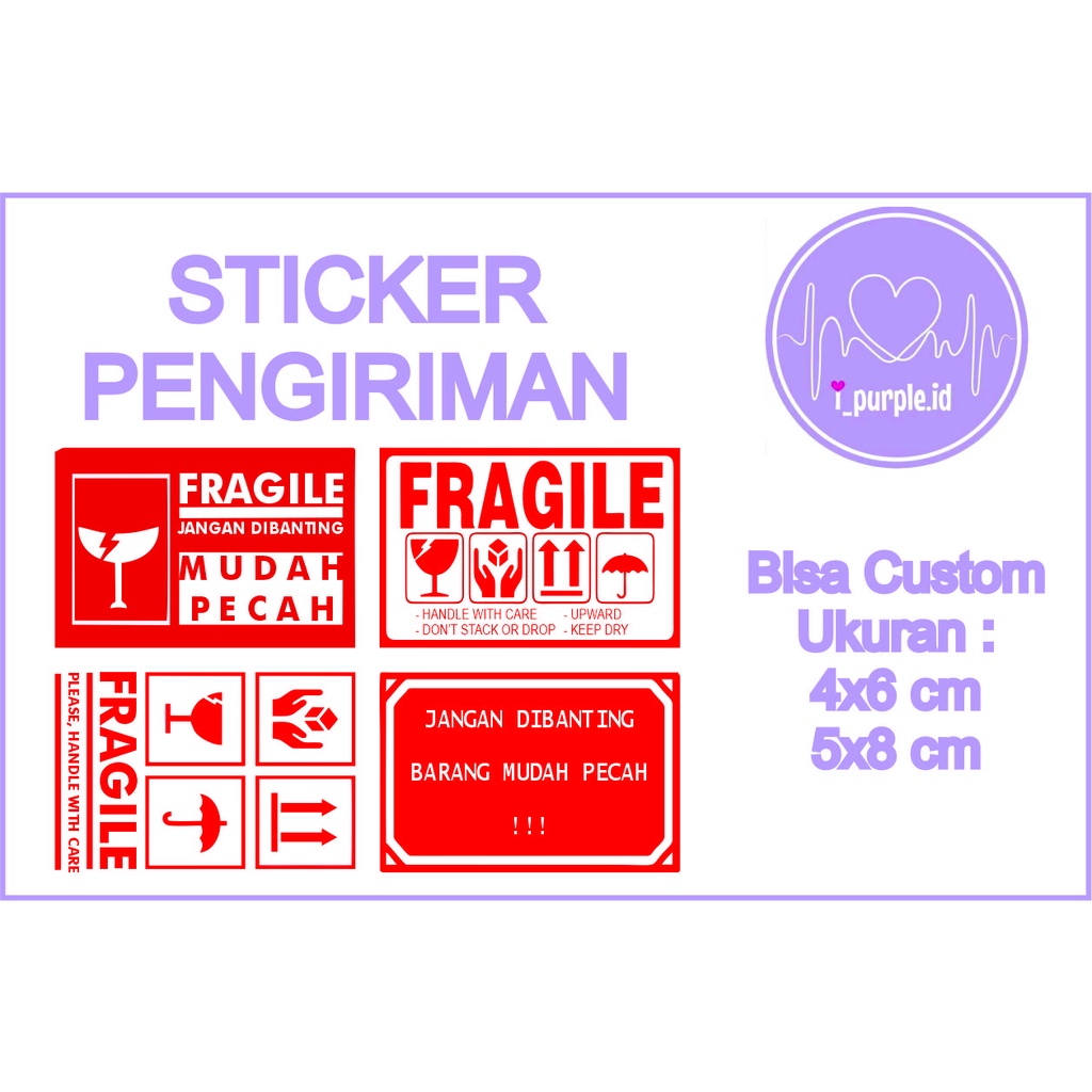 Jual Stiker Pengiriman / Sticker Fragile /Stiker Fragile / Stiker ...