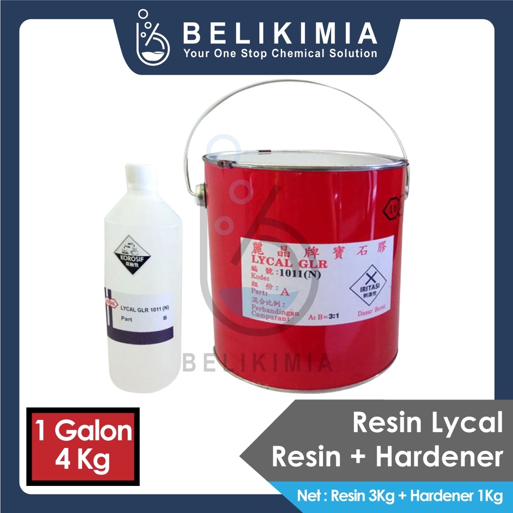 Jual Resin Bening Lycal 1011 1 Galon (3 Kg Resin & 1 Kg Hardener ...