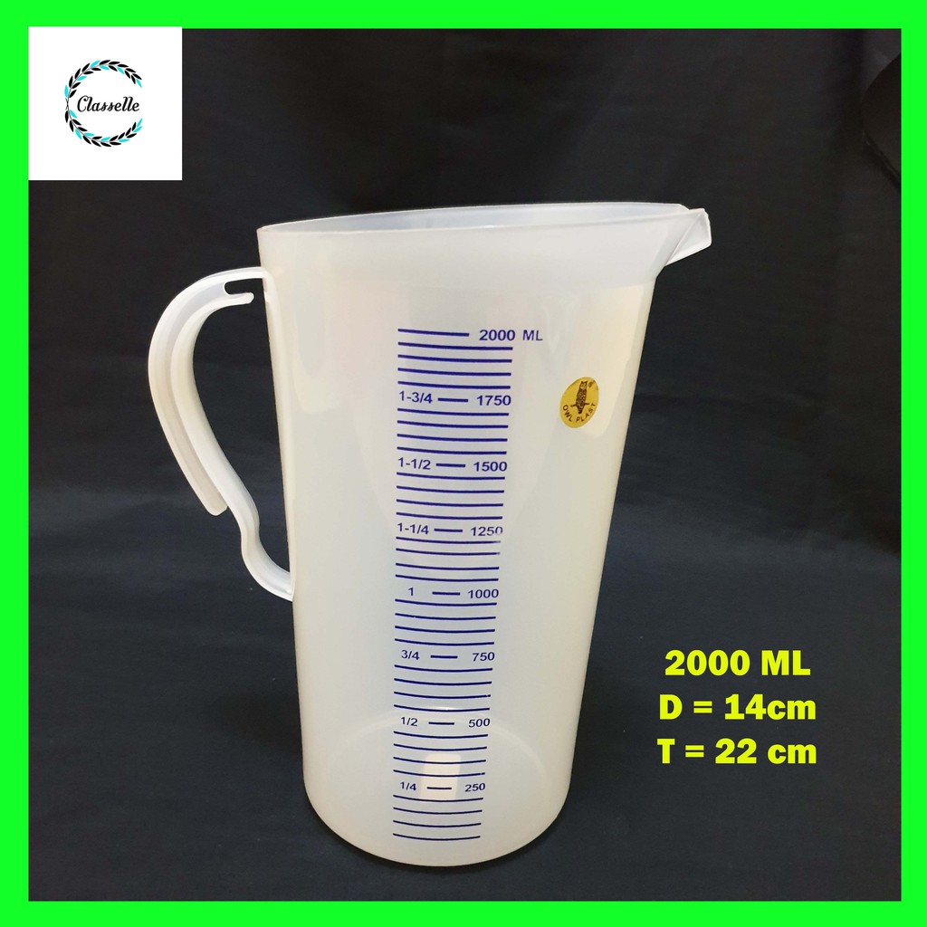 Jual Gelas Ukur Plastik Owl 2000 ML / 2 L | Shopee Indonesia