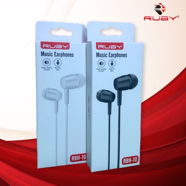 Jual HEADSET/ HF/ HANDSFREE RUBY MEGA BASS RBH-10 | Shopee Indonesia