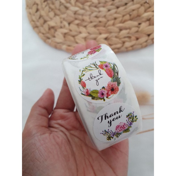 Jual [Part 1] Stiker Thank You Label Stiker Terimakasih Sticker Bulat ...