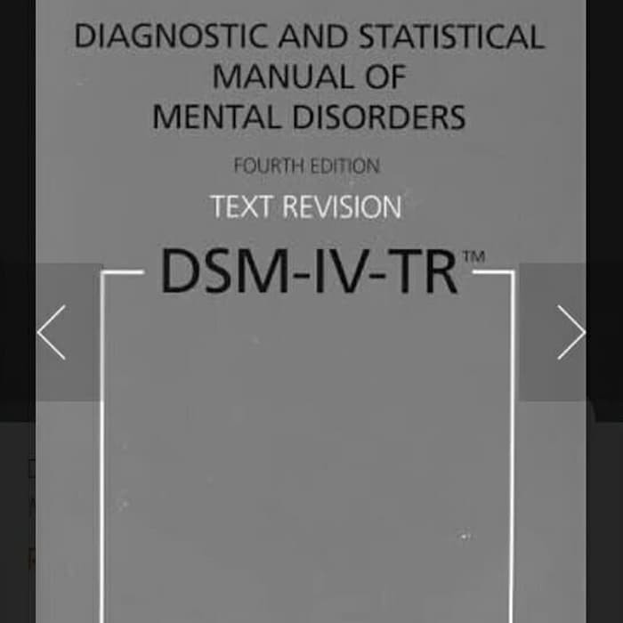 Jual BUKU DSM 4 DIAGNOSTIC AND STATISTICAL MANUAL OF MENTAL DISORDERS ...