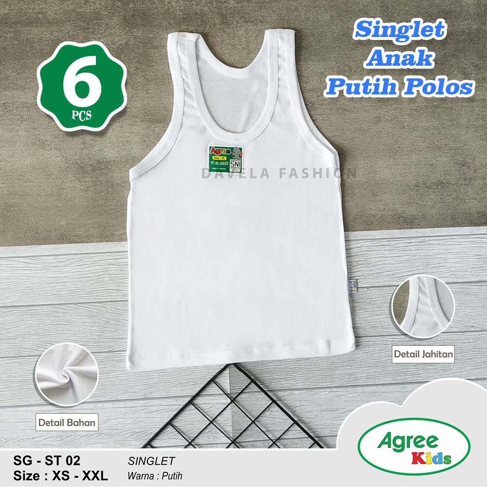 Jual 6 Pcs Singlet Agree ST 02 Putih | Singlet anak polos | Kaos Kutang ... Jual 6 Pcs Singlet Agree ST 02 Putih | Singlet anak polos | Kaos Kutang ...