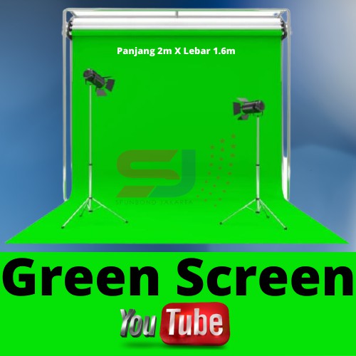 Jual 2 meter Green Screen Hijau Stabilo,100 gsm kain spunbond - Hj ...