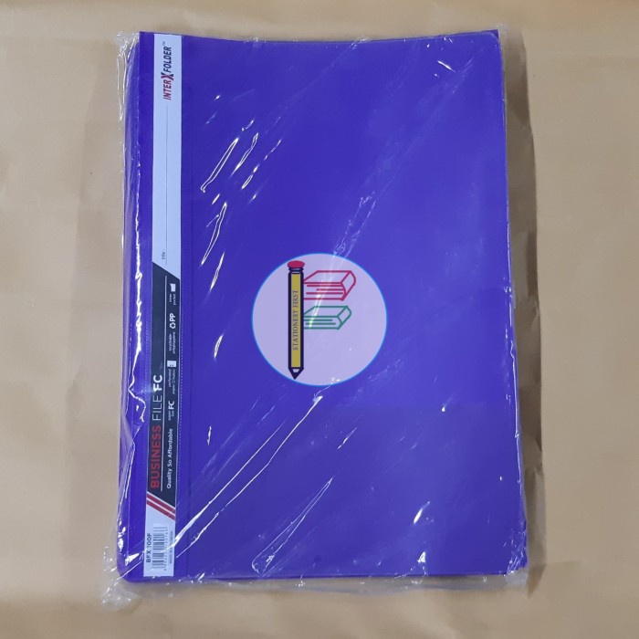 Jual Map Business File Kantong InterX Folder Folio F4 Acco Snel Grosir ...
