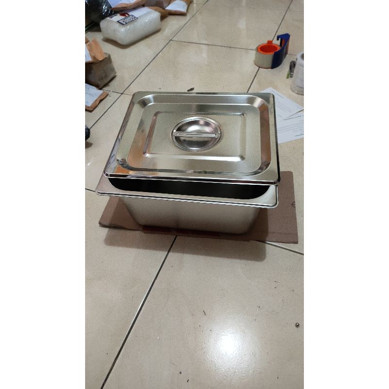Jual wajan kotak stainless plus tutup potato stik atau deep fryer ...