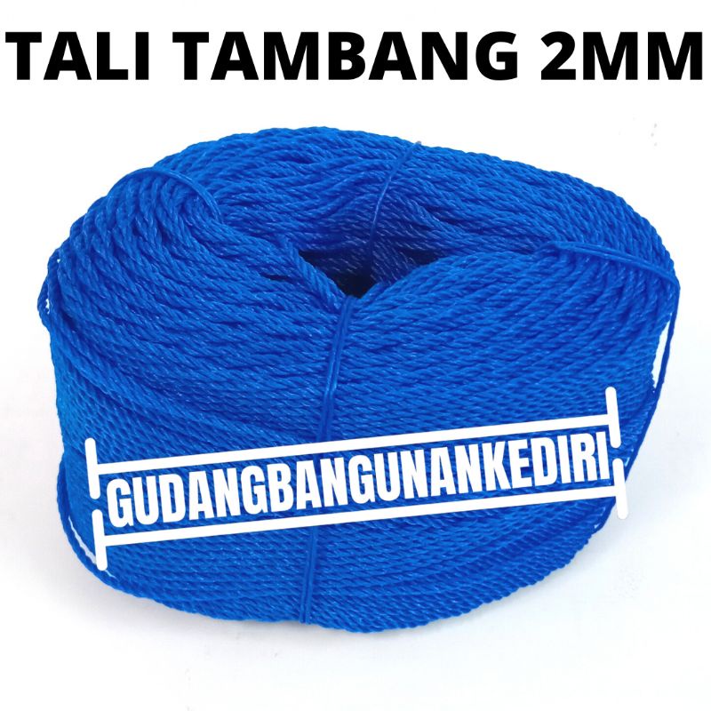 Jual [TERLENGKAP] Tali tambang 2mm / tambang PE 2 mm cap / tali tampar 2mm cap roda ikan +/- 150 ...