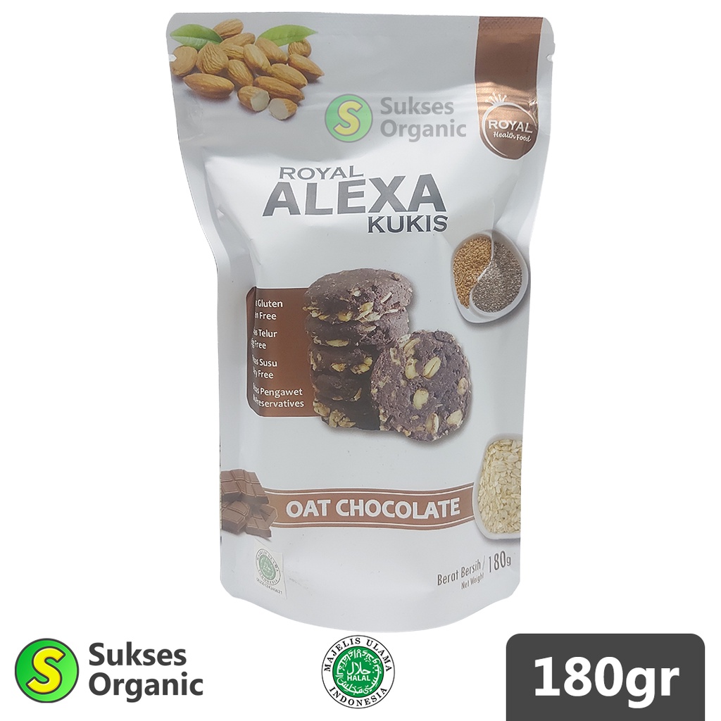 Jual Alexa Cookies Almond OAT Coklat Gluten Free 180gr | Shopee Indonesia