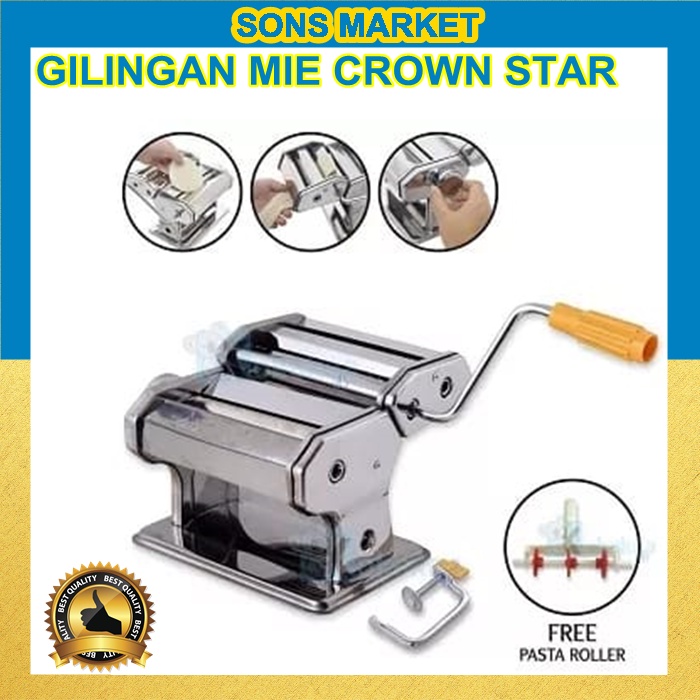 Jual MESIN PENGGILING MIE MANUAL / MESIN CETAK MIE MANUAL CROWN STAR | Shopee Indonesia