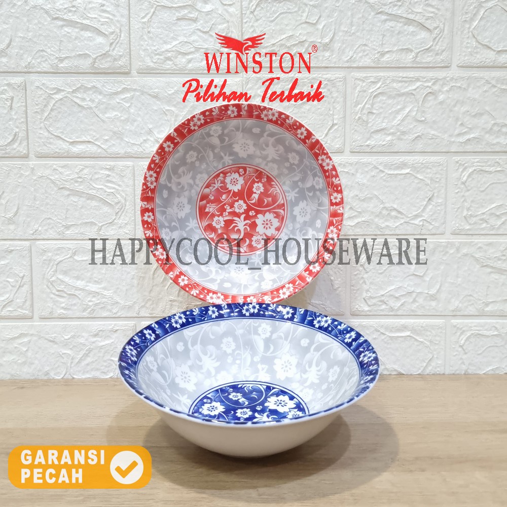 Jual WINSTON Mangkok Keramik 7IN Bunga /Mangkok Dalam /Mangkok Makan ...