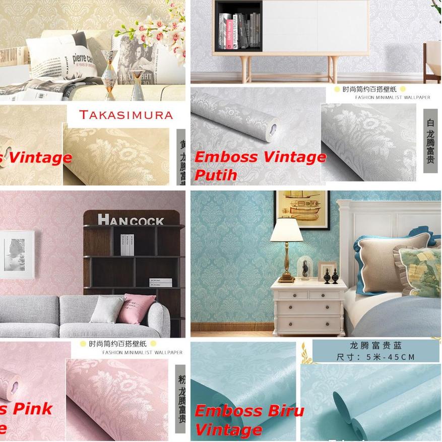 Jual New Wallpaper Dinding Ukuran 45 Cm X 10 M Motif Batik Polos