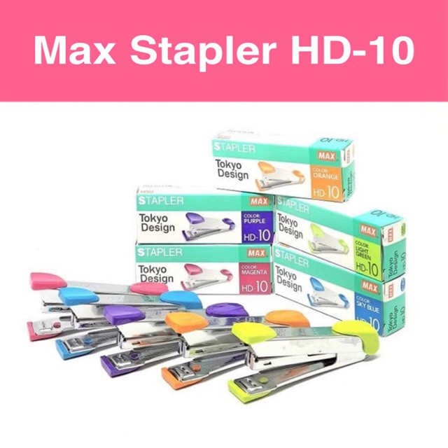 Jual STAPLER MAX WARNA NEON HD-10 TOKYO DESIGN | Shopee Indonesia