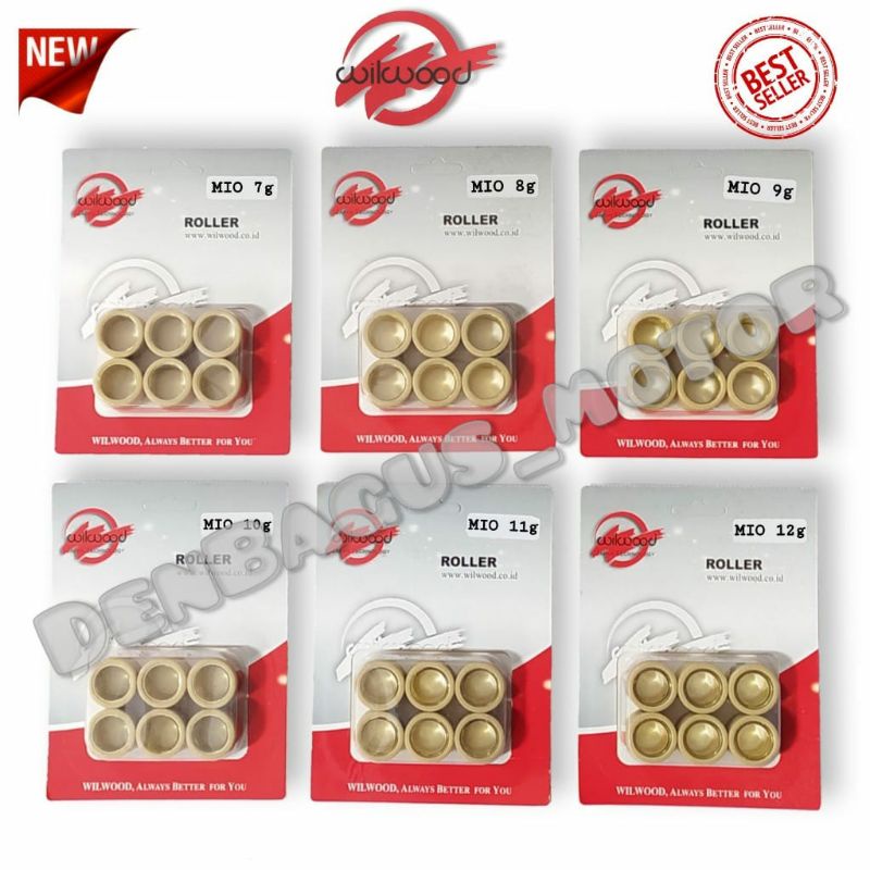 Jual ROLLER MIO MERK WILWOOD/ROLLER MOTOR MIO 7,8,9,10,11,12 GRAM ...