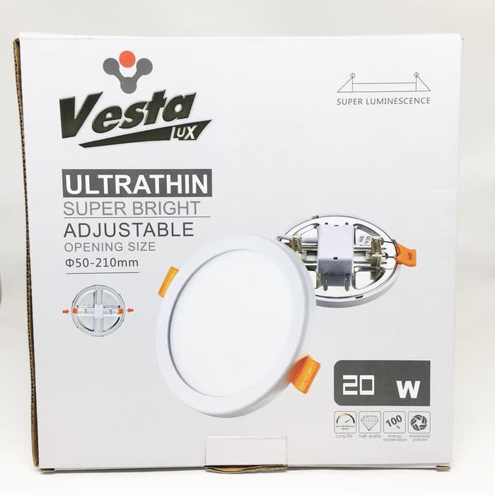 Jual BIGSALE Vesta Lampu Downlight Adjustable LED Panel Kotak / Bulat ...