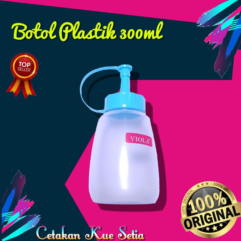 Jual Botol Saos 300ml dengan tutup / Botol Plastik Isi Ulang Serbaguna ...