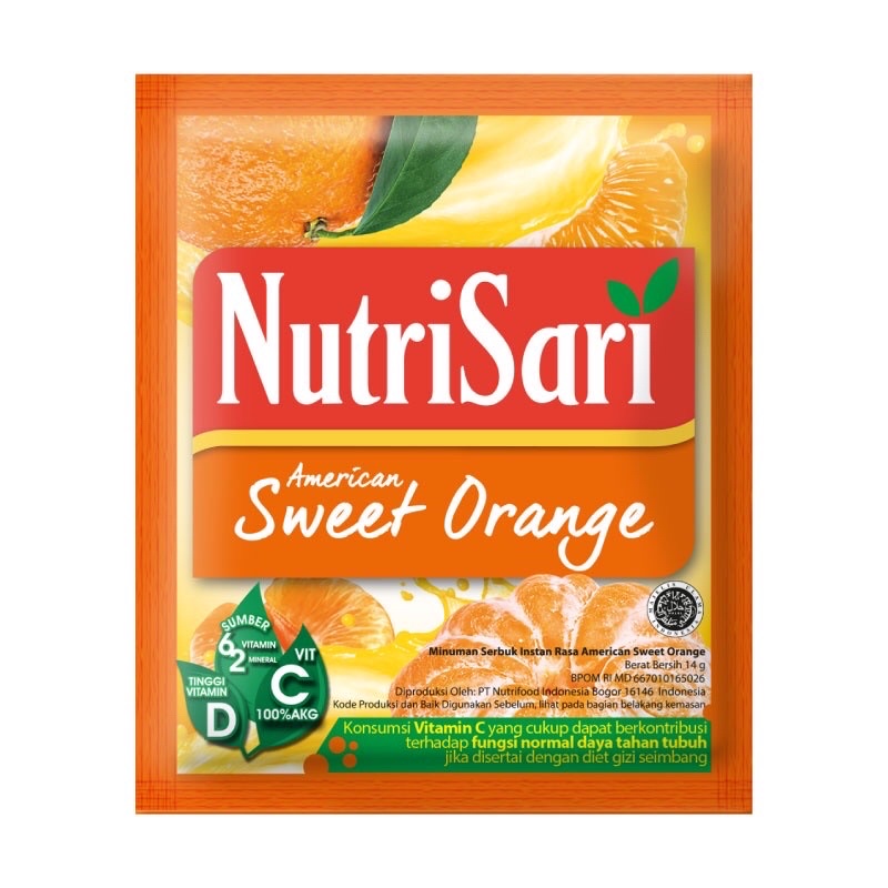 Jual NutriSari American Sweet Orange Jeruk Peras Sachet - Minuman Buah ...