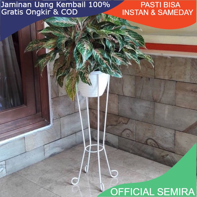 Jual TINGGI 1 METER/POT BUNGA BESI/STANDING PLANTER DIAMETER 20CM ...