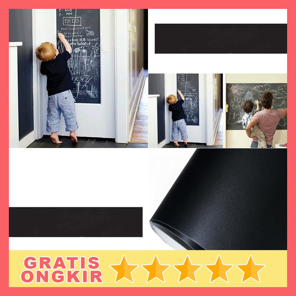 Jual Stiker Dinding Tembok Papan Tulis Kapur Flexible 200 x 45 cm ...