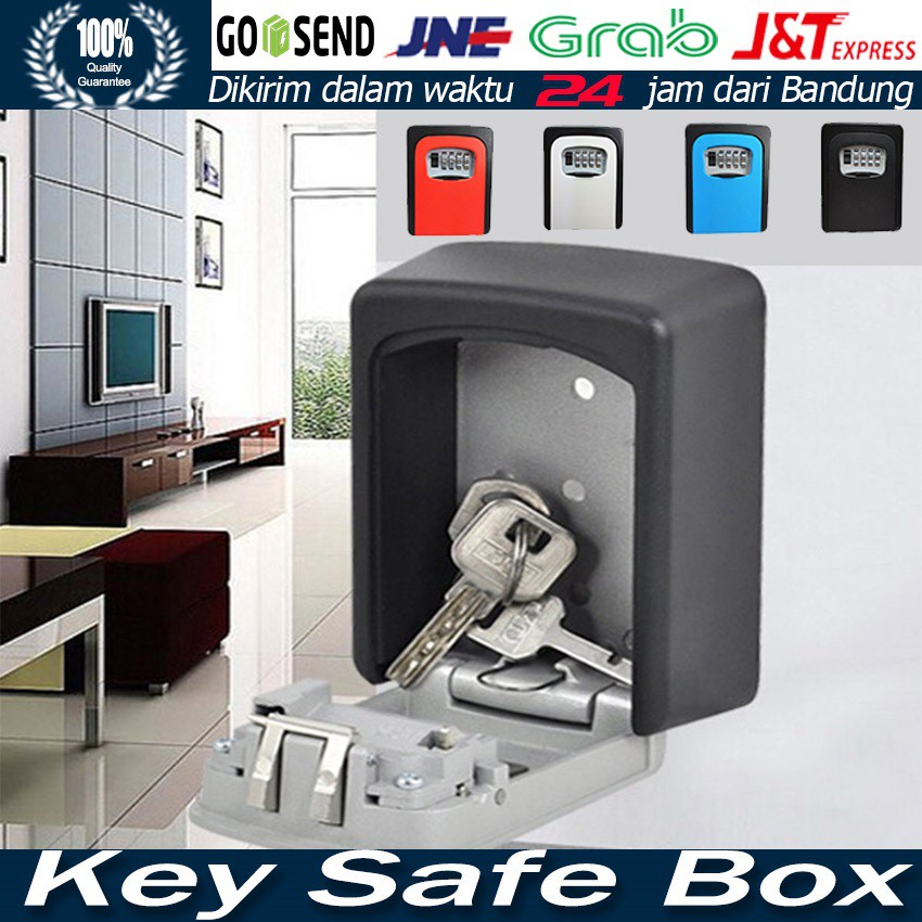 Jual Key Safe Box Outdoor Digit Wall Mount Combination Password Lock ...