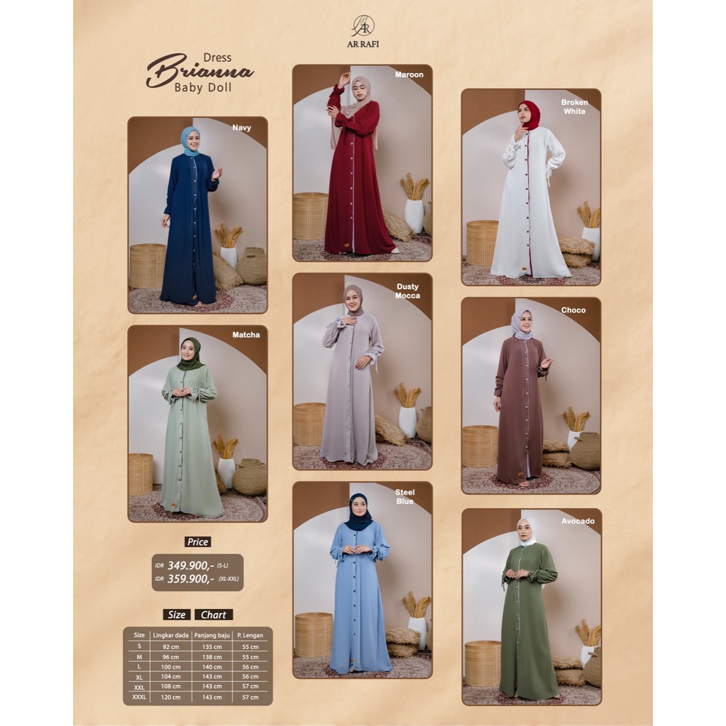 Jual NEW PRODUCT !!!!!!! BRIANNA DRESS | HIJAB AR RAFI PUSAT | Shopee ...