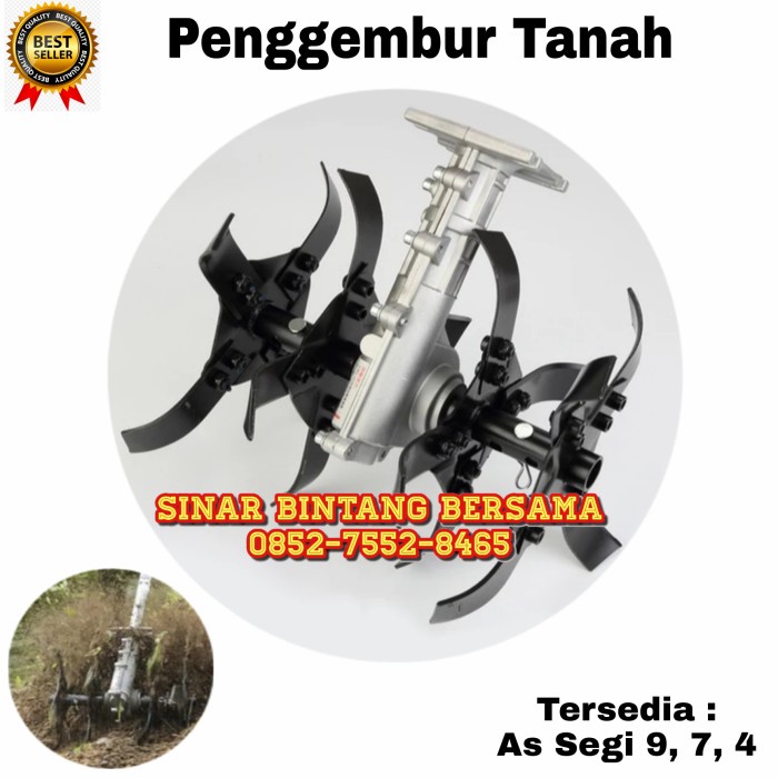 Jual Mata Pisau Penggembur Tanah Mesin Potong Rumput Komplit Gearbox ...