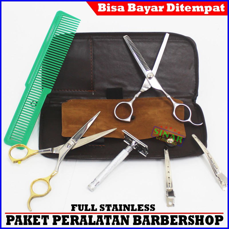 Jual Paket Peralatan Barbershop Gunting Salon Bag-WAHL Gunting Rambut ...