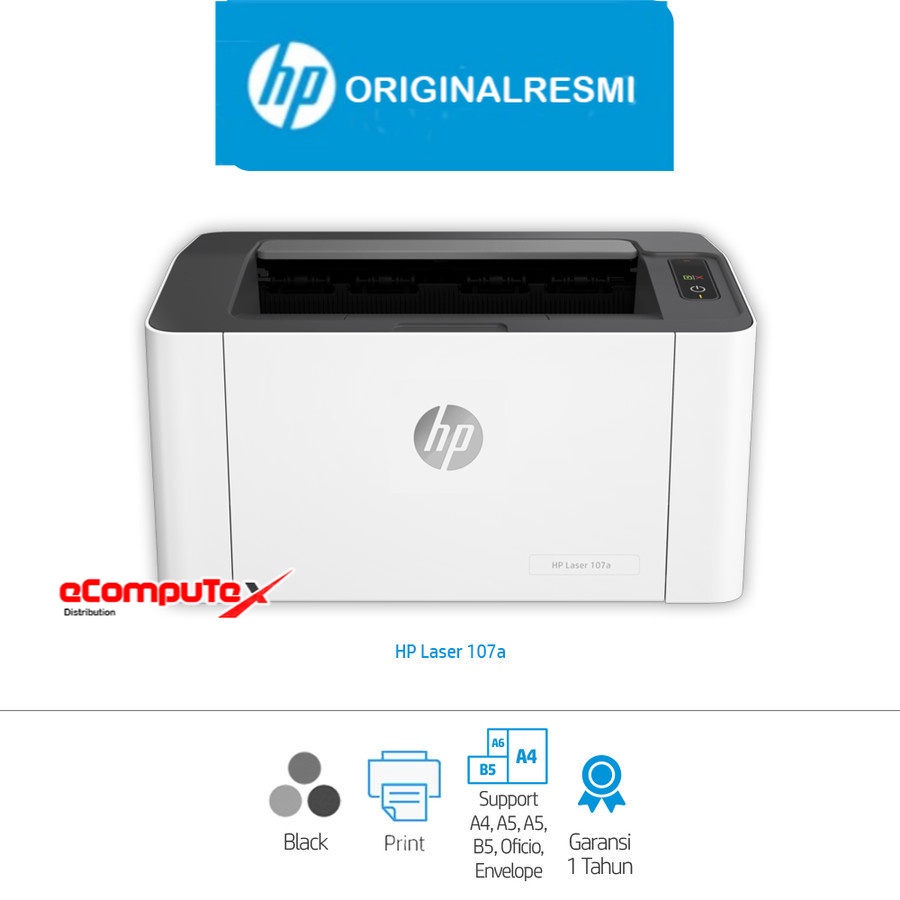 Jual PRINTER HP LASERJET 107A PRINT MONO / HP 107 A LASER JET 21PPM ...