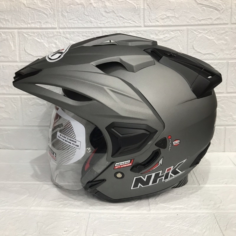 Jual Helm NHK Predator Crypton Abu doff | Shopee Indonesia