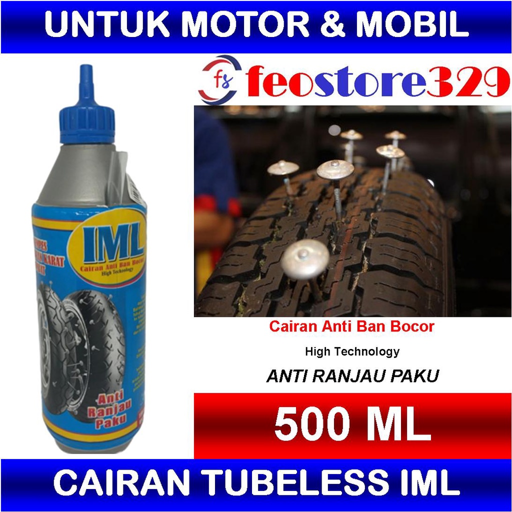 Jual Cairan Tubles CAIRAN ANTI BOCOR Untuk Ban Motor dan BAN MOBIL IML ...