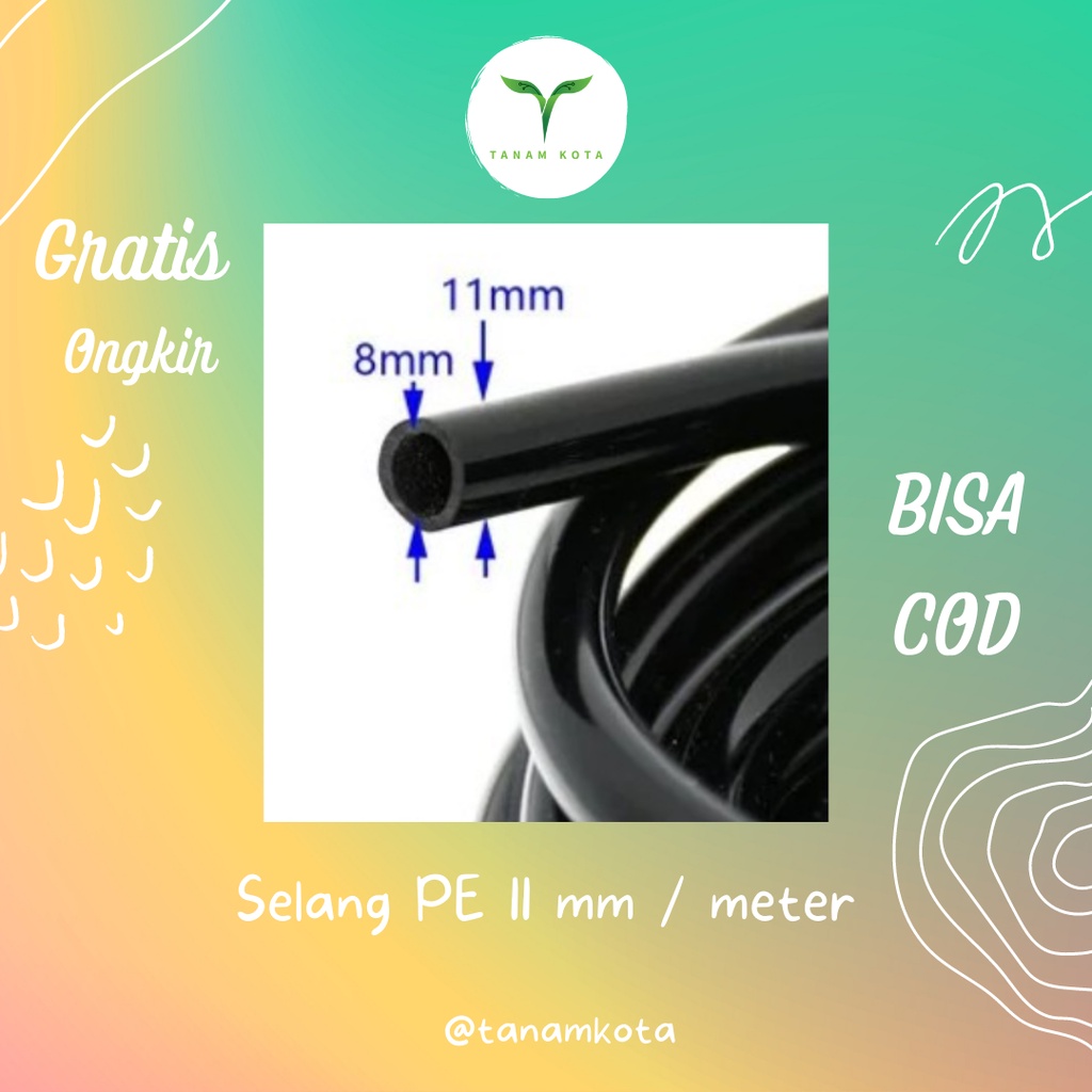 Jual Selang Pe / Pvc 11 Mm 1 Meter Eceran Untuk Buat Irigasi Fertigasi ...