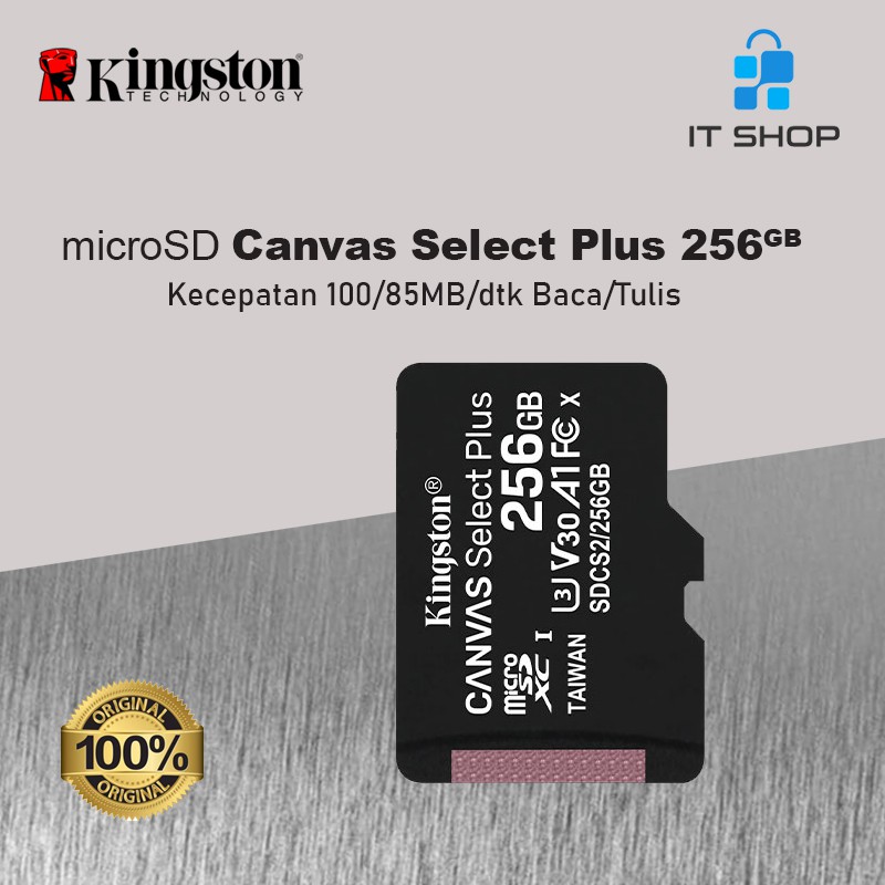 Jual Kingston Canvas Select Plus microSD Card - 256GB | Shopee Indonesia