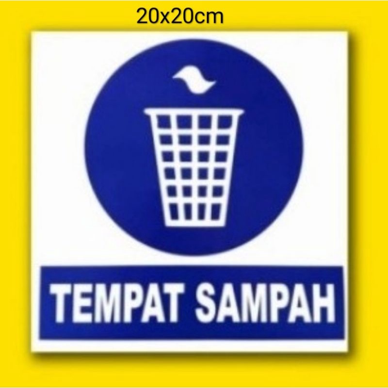 Jual stiker TEMPAT SAMPAH 20X20CM sign rambu k3 | Shopee Indonesia