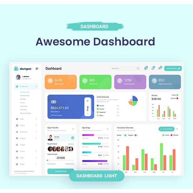 Jual Bootstrap 5 - Dompet v1.0 | Payment Admin Dashboard Template | Shopee Indonesia