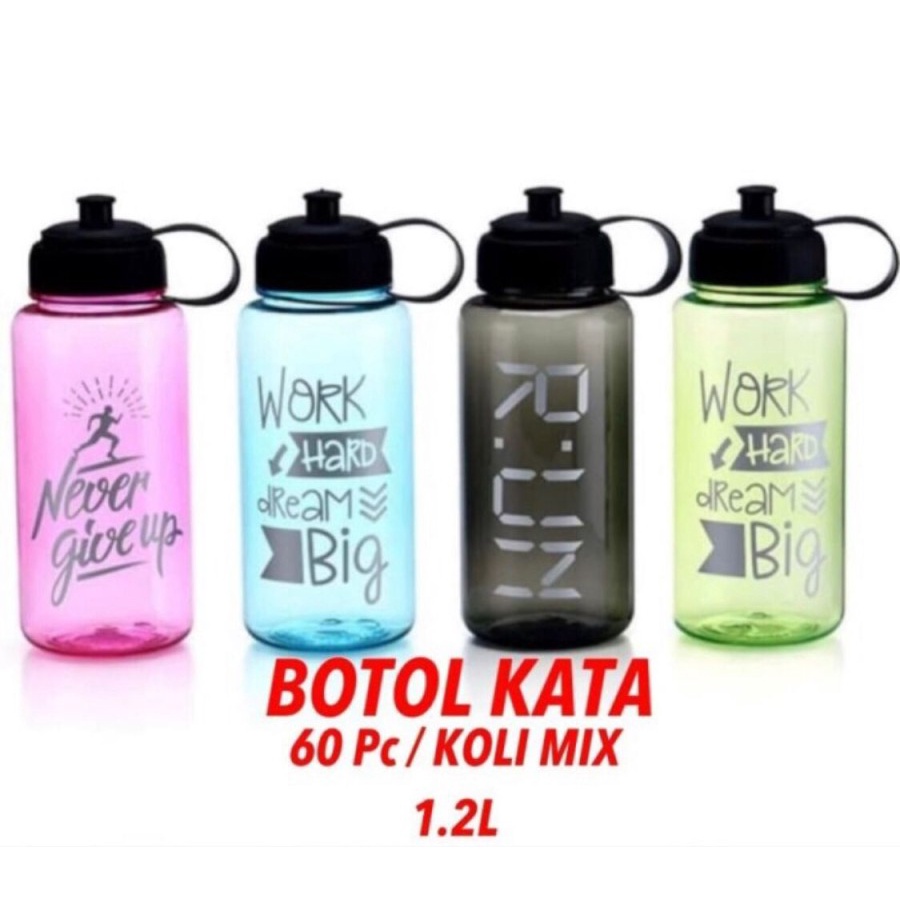 Jual LT- [550GR] [ KATA KATA MOTIVASI ] Botol Minum Kata motivasi Botol Air Jumbo | Shopee Indonesia