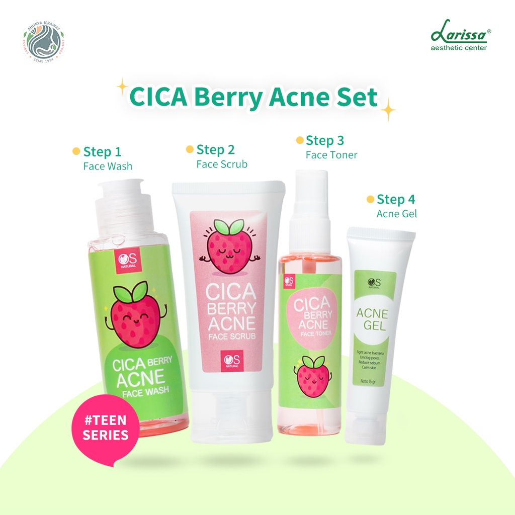 Jual Larissa Paket Cica Berry Acne Care Perawatan Kulit Berjerawat Untuk Remaja | Shopee Indonesia