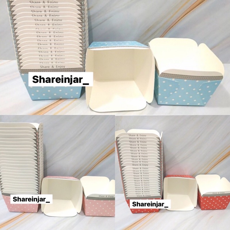 Jual Paper Cup Square Cake Case Muffin / Kertas Roti Cupcake 10pcs ...