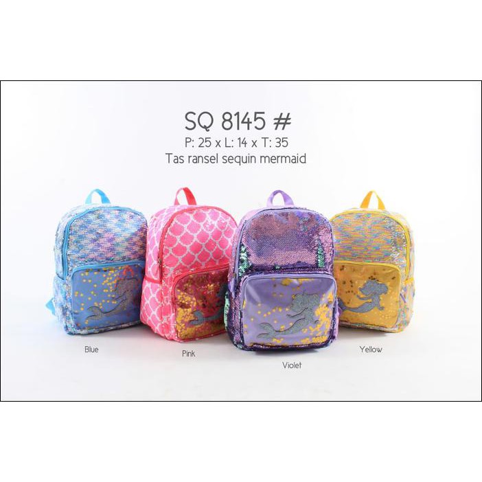 Jual Tas Ransel Sequin Flip Backpack Sparkle Mermaid Model Justice ...