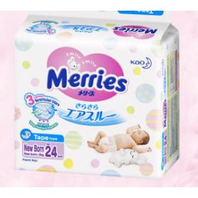 Jual Merries New Born Tape 24/ S24/ M22/ L18 (produksi 2020) | Shopee ...