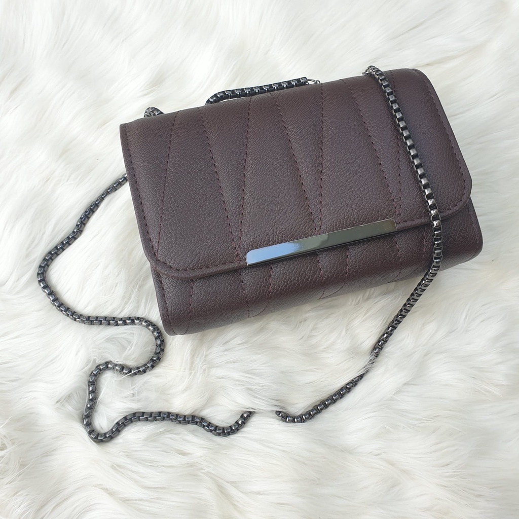 Jual Enola Tas Wanita Tali Rantai Tas Selempang Embose Perempuan Slingbag Rantai 7051 | Shopee ...